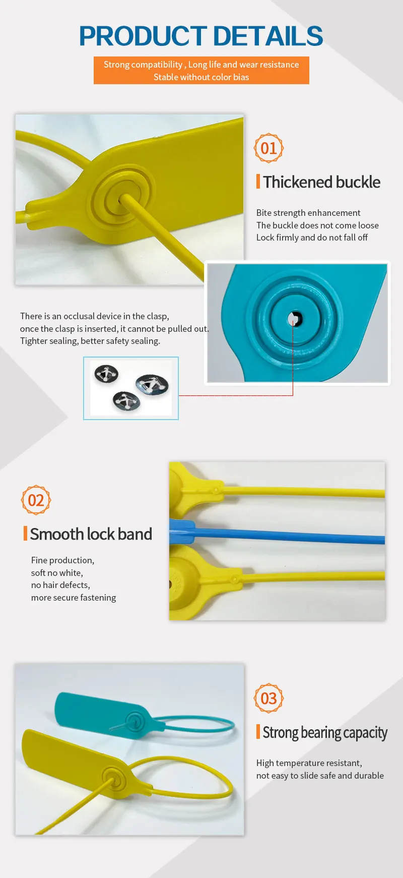 Plastic Container Nylon Security Seal Plastic Strap Lock Seal For ...