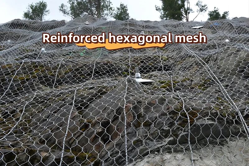 Reinforced Hexagonal Wire Mesh for Rockfall and Slope Protection ...