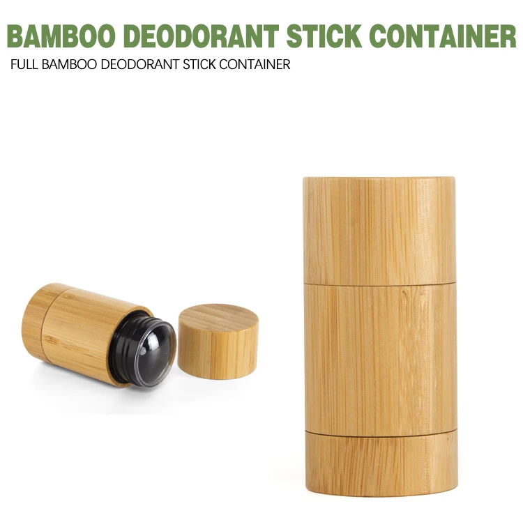 Bamboo Cosmetic Package 15g 30g 50g Bamboo Deodorant Stick Container ...