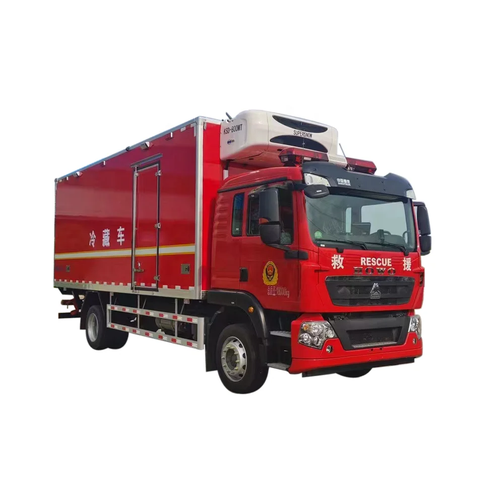 Red Emergency Rescue Refrigerated Truck Emergency Rescue Refrigerator ...
