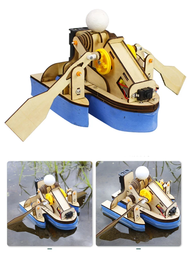 Kids Science Toys Stem Physics Technology Gadget Electric Hand Rowing ...