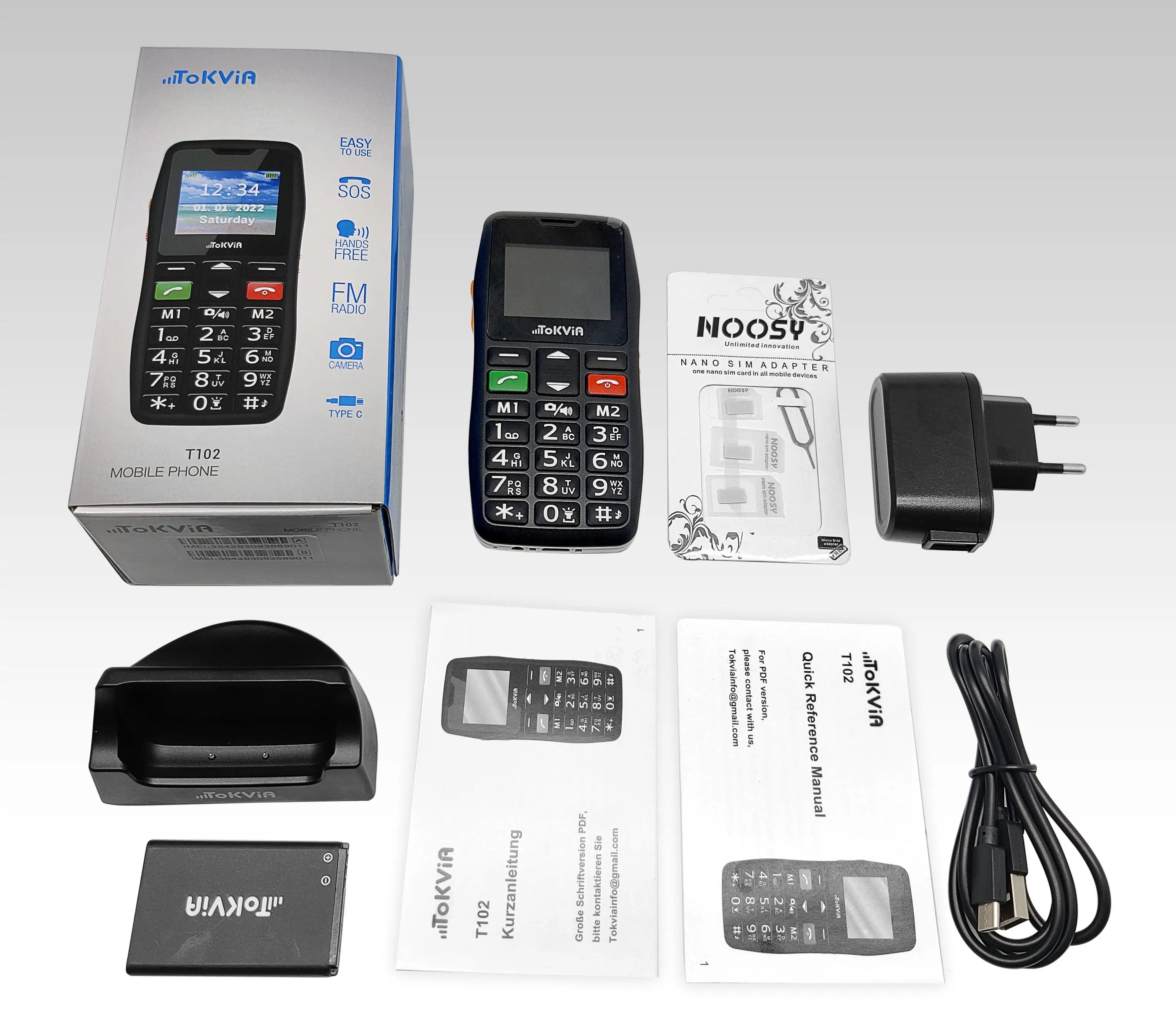 TOKVIA T102 - Senior Phone with Big Buttons & Loud Volume