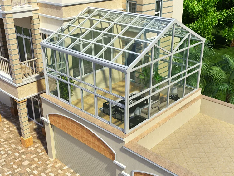 Bulletproof Conservatory Foldable Retractable Glass Sun Room Aluminum ...
