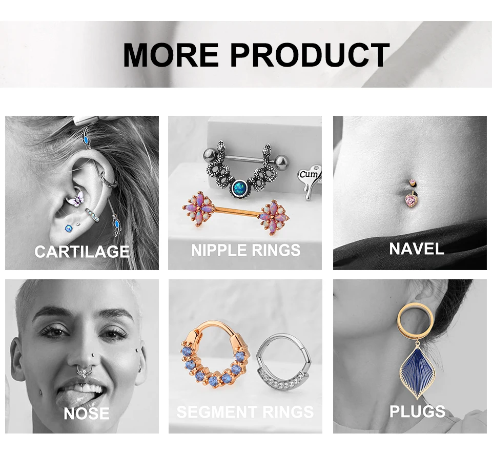 G23 Sterile Medical Grade Astm F136 Belly Button Labret Navel Titanium ...