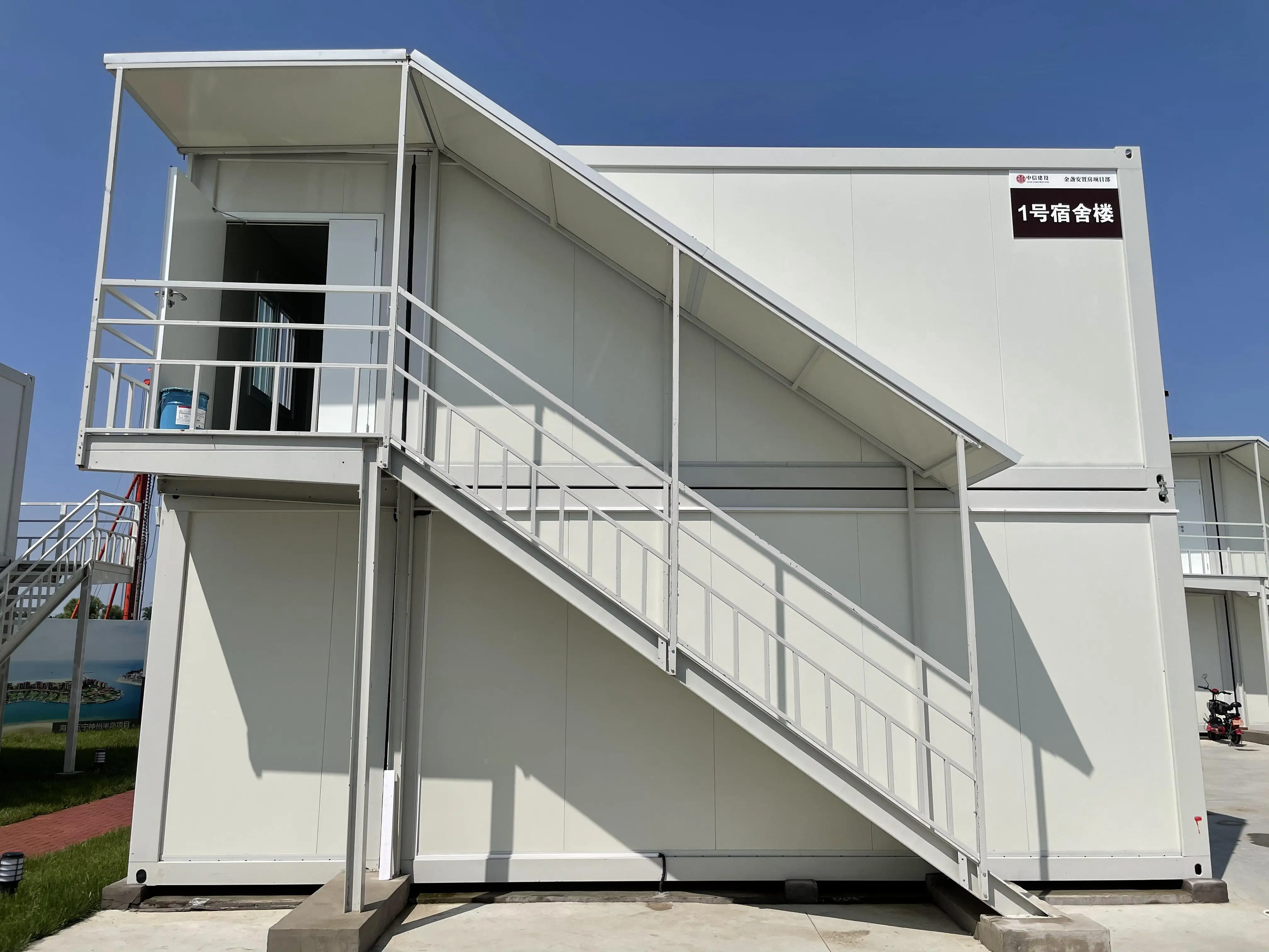 Fast Install Two-Storey Prefabricated Container House Asian-Style ...