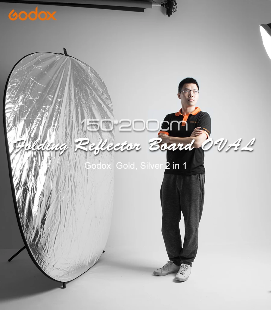 Portable 2in1 150x200cm Reflector Board For Photography Studio
