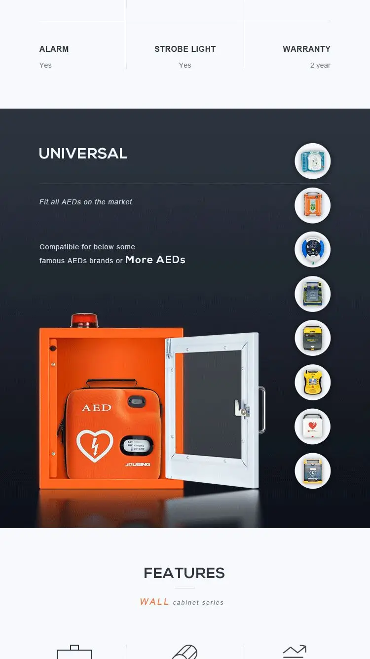 M13 Aed Box Defibrillator Storage Wall Cabinet For Emergency At Home ...