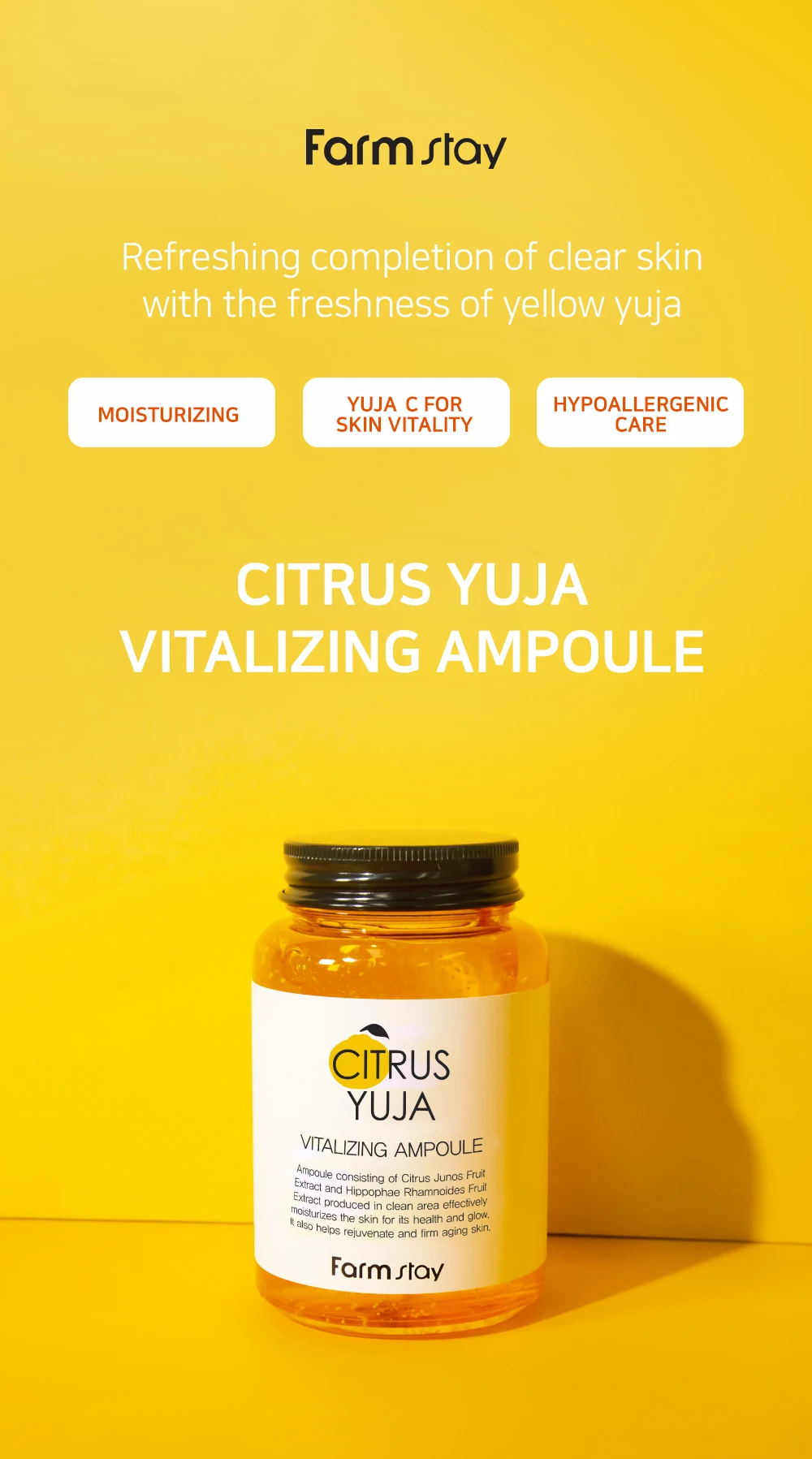 Farmstay Citrus Yuja Vitalizing Ampoule Big Volume Ampoule Extra ...