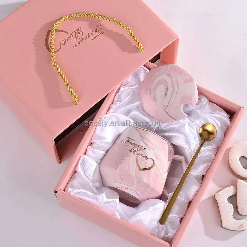 Wedding Souvenir Bridesmaid Couple Valentine Gift Box Set Couple Marble ...