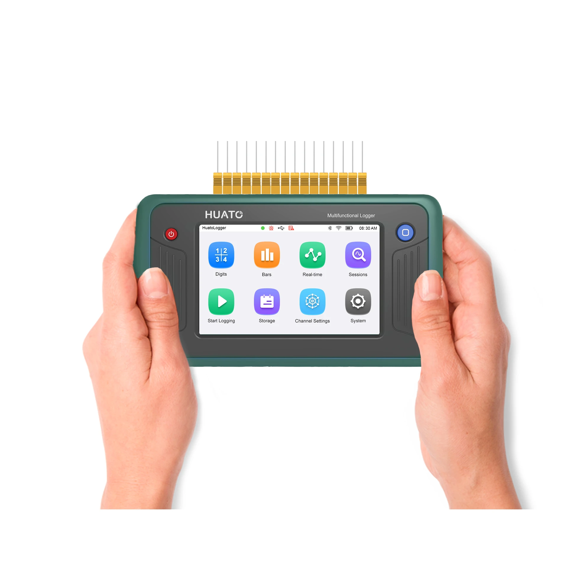 HUATO S1516T Multi-channel Thermocouple Thermometer, Paperless Data ...