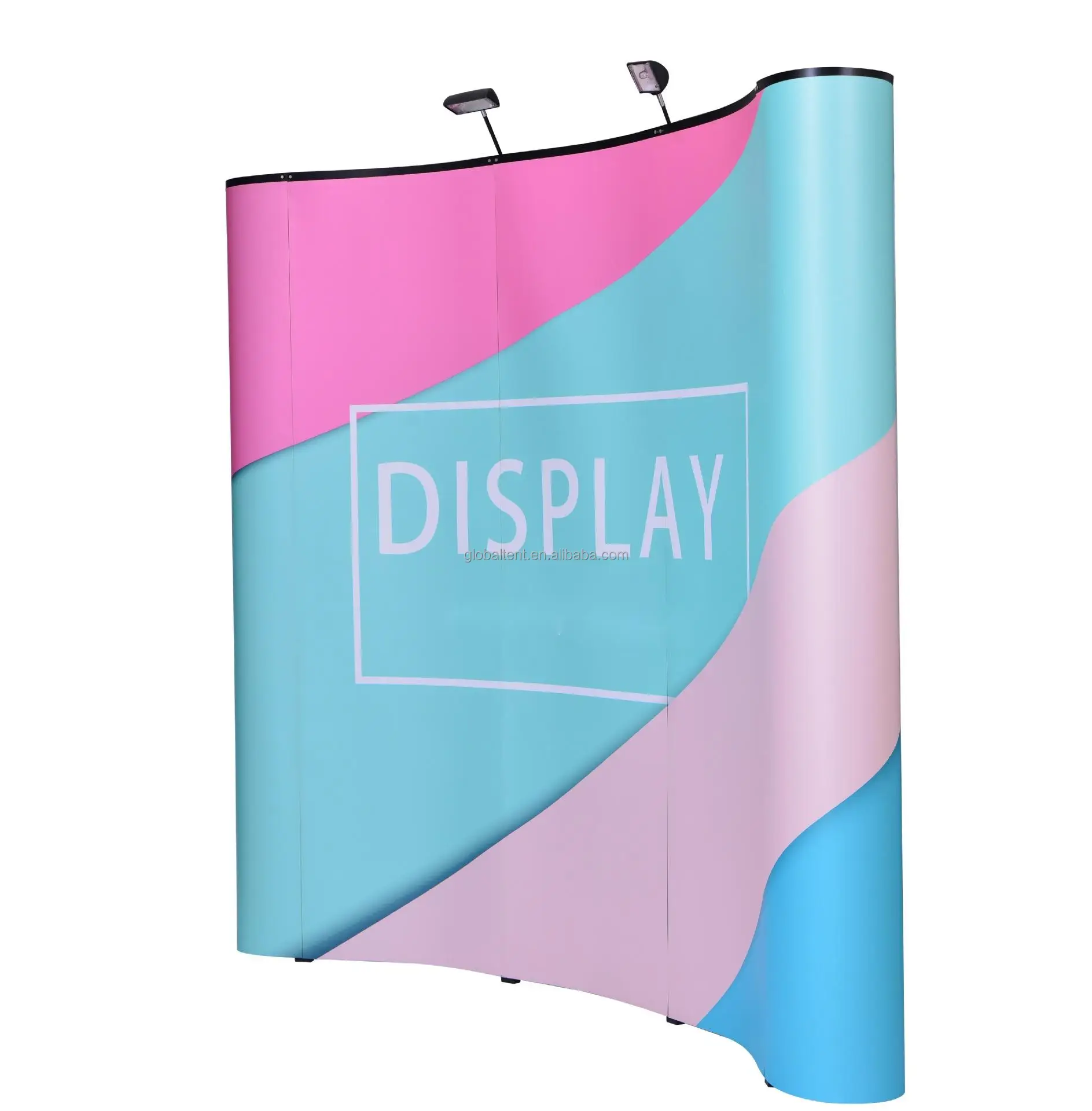 Global Tent Custom Curved Pop-up Display Exhibit Expo Banner Stand ...