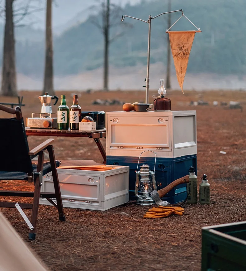 Pp Plastic Foldable Container Collapsible Folding Box Camping Organizer ...