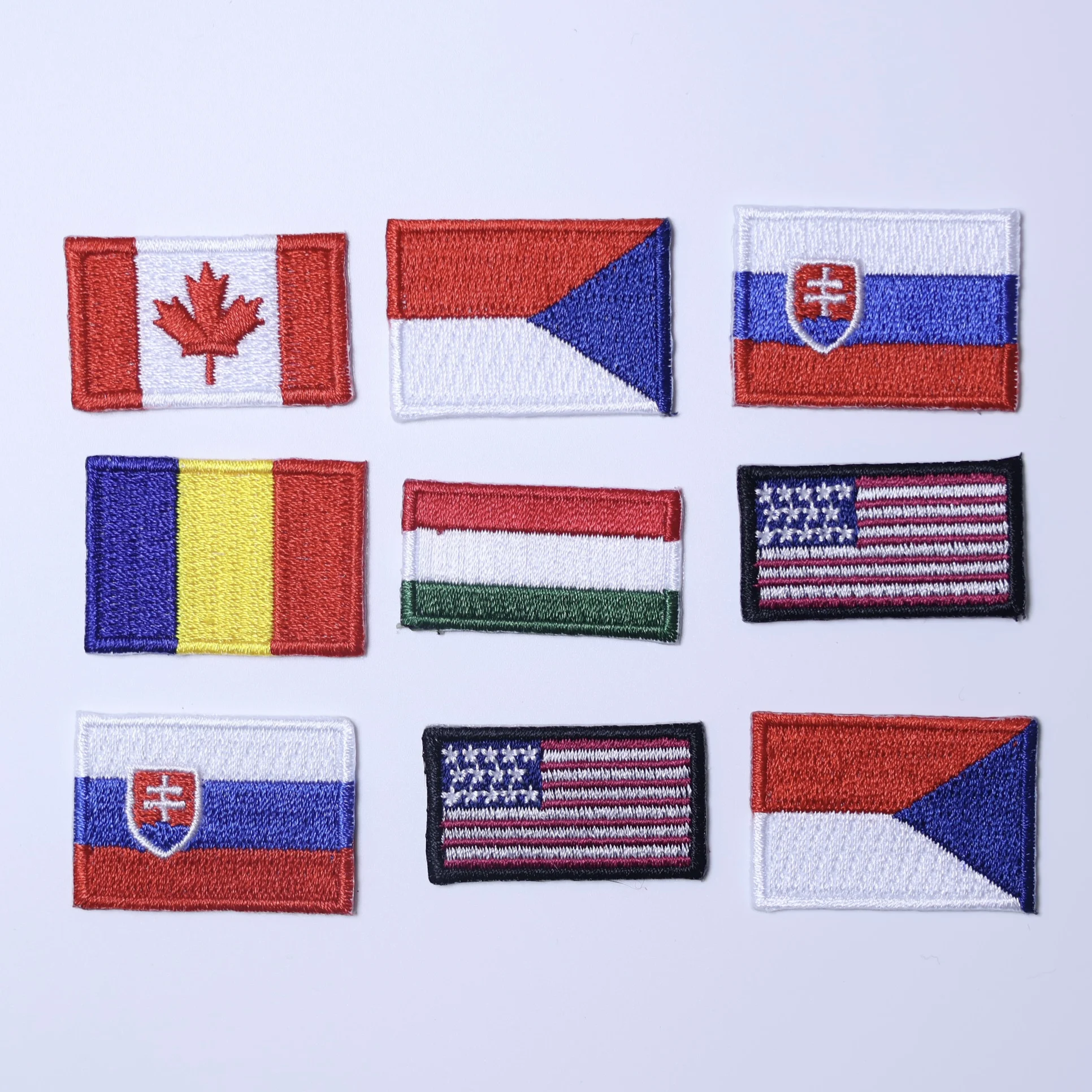 Custom Various National World Flag Small Embroidery Badge Embroidered ...