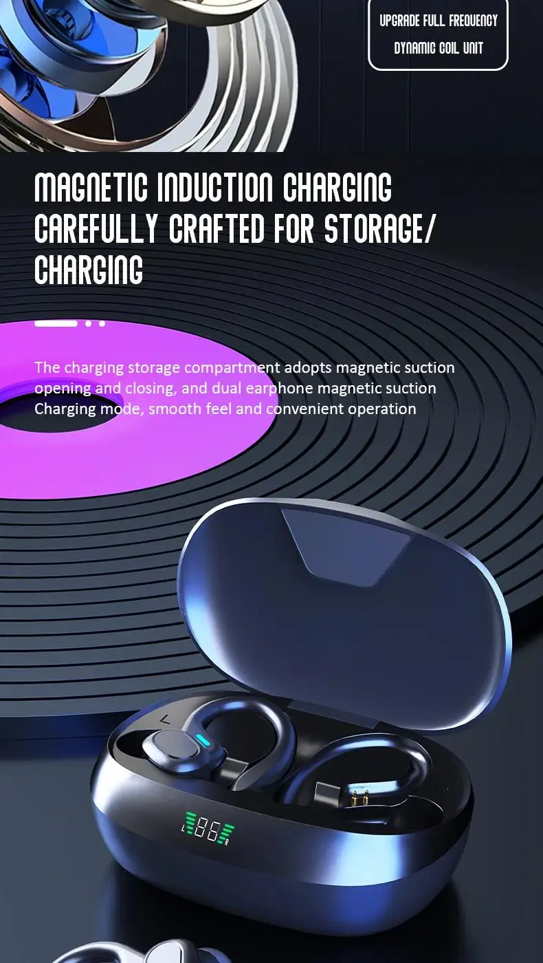 Wireless Sport Earbuds with Noise Cancelling & Charging Case