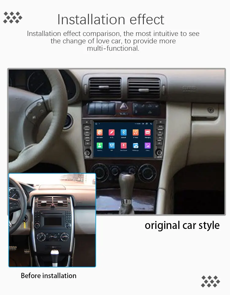 Android 12 Car Multimedia Player Radio For Mercedes Benz Clase C W203 ...