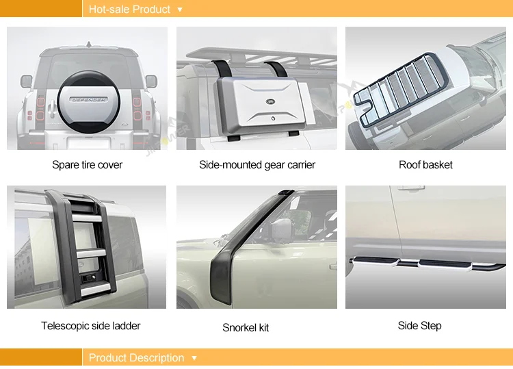 Aluminum Defender Roof Rail for LR Defender 2020+ 110 90