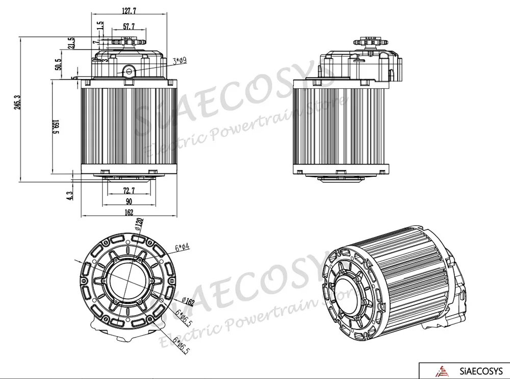 QS Motor QS138 90H V3 - 4KW Brushless Gear Hub Motor Kit
