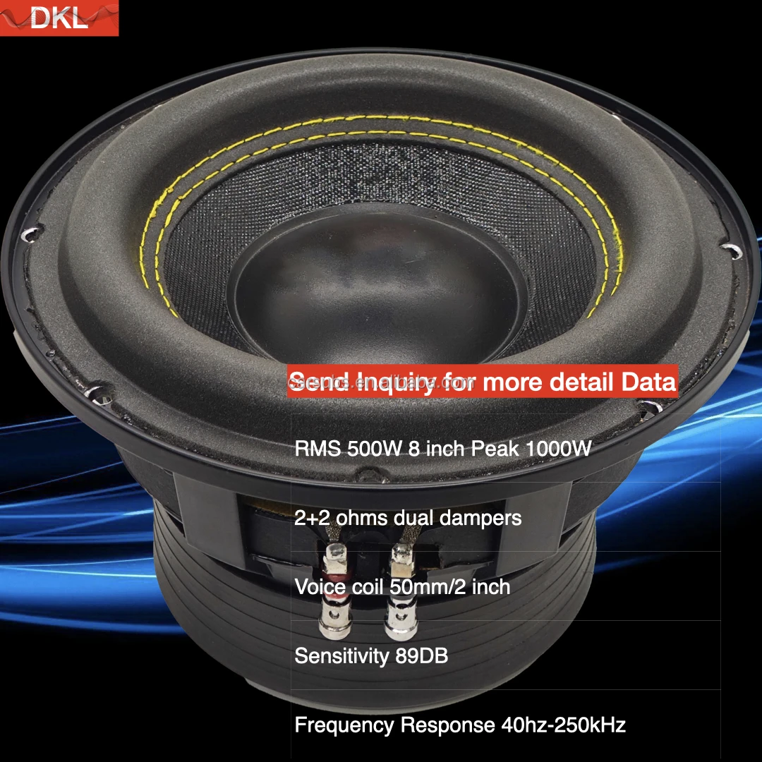Car Active Passive Subwoofer 8 Inch Competition 2+2 Ohms Rms 500w ...