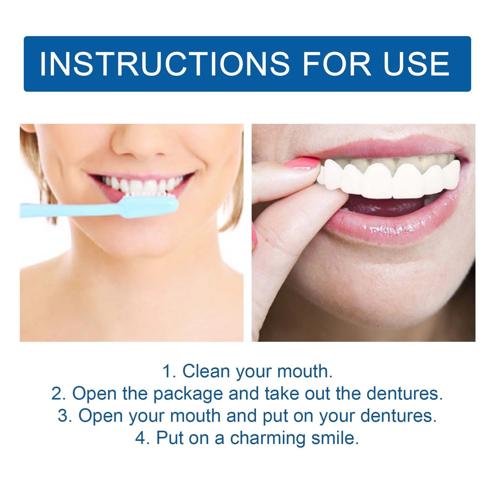 Tooth Covers - Perfect Snap on Smile Braces Teeth Veneers