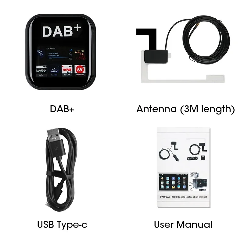 Universal DAB/DAB+ Antenna USB Adapter for Android Car Radio GPS Stereo ...
