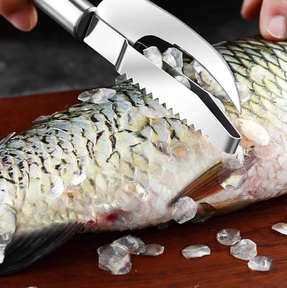 Stainless Steel Fish Scale Knife Sawtooth Scraper Boning Filleting Cut ...