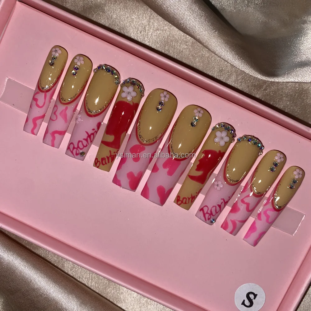 Reusable Handmade Press On Nails Press On Nails 2024 Hot Trend Long ...