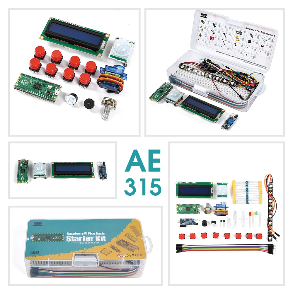 Acebott Raspberry Pi Pico Basic Starter Kit Based On Raspberry Pi Rp2040 Microcontroller Chip ...