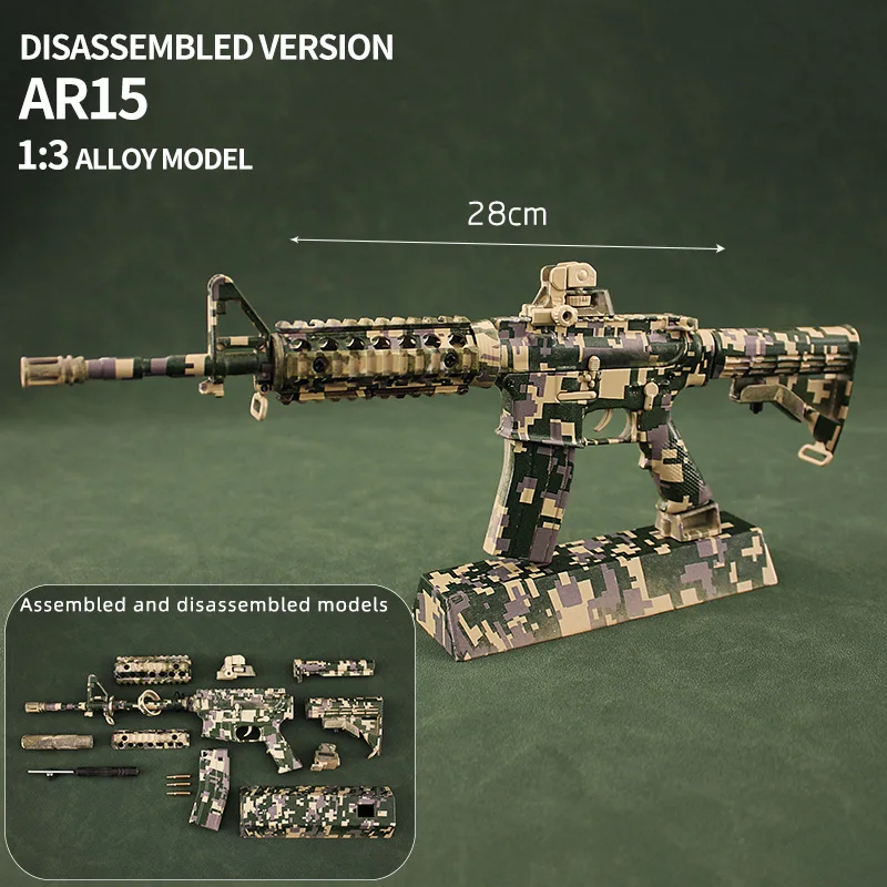 AR15 Metal Guns Model - Miniature Diecast Build Kit
