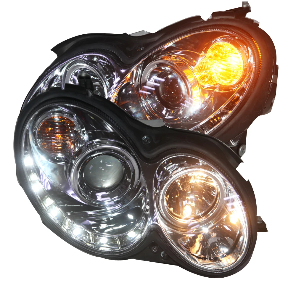 For Mercedes-Benz CLK W209 LED Head Light Non angel eyes 2004-2009 SN ...