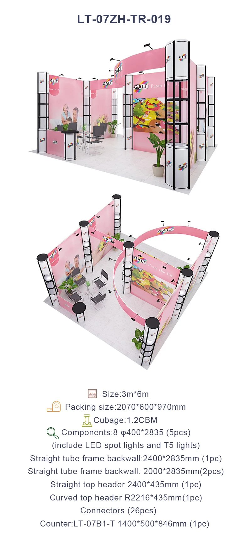 Outdoor Modular Exhibition Booth Design 10*20ft Event Booth 3*6m Booth ...