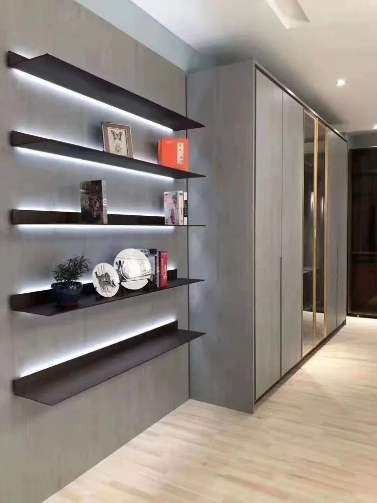 Aluminum L-shaped Floating Shelf Furniture Metal Living Room Hanging ...