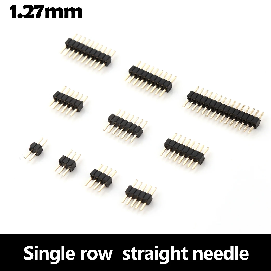 1.27mm 2-40pins Single Row Dip Pin Header Male Female 1.27 Pitch Pin Header Connector For Pcb ...