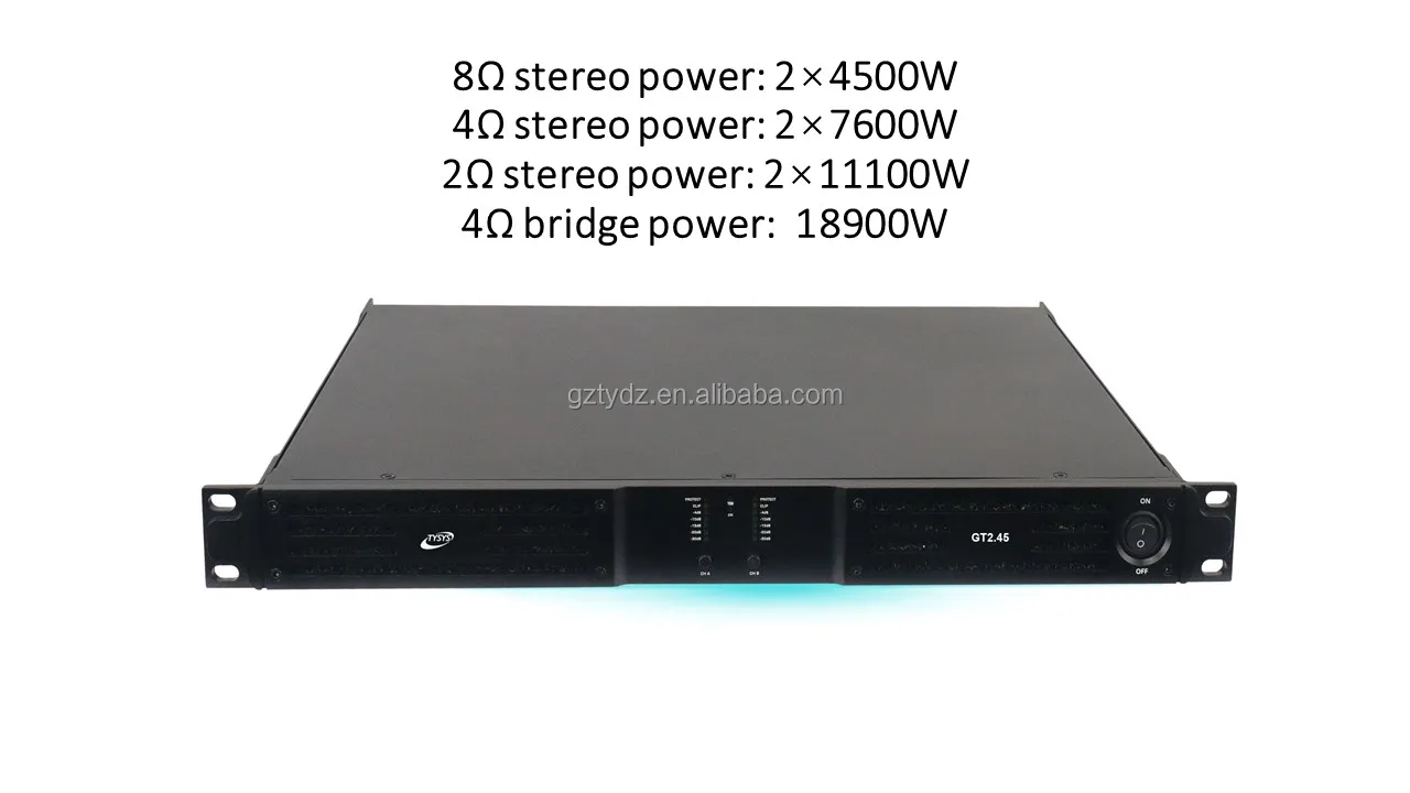 TYSYS Digital Equalizer Audio Professional 1U Amplifier