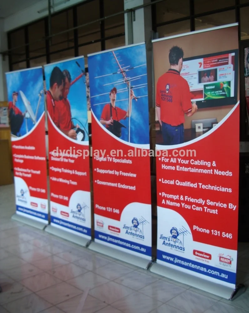 Custom Aluminium High Quality Poster Display Stand Digital Printing ...