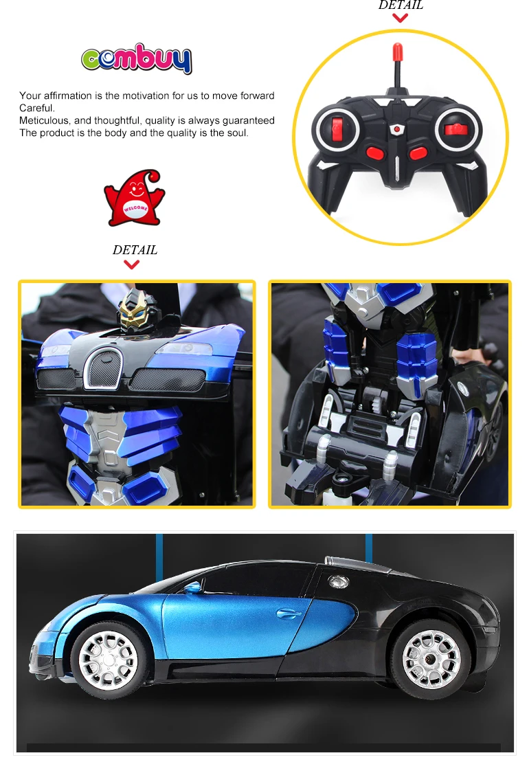 1:18 Toy Spray Light Transformation Robot Remote Control Car