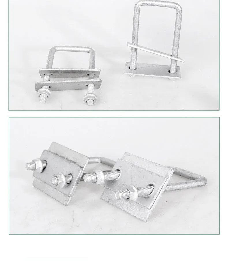 Stainless Steel Pipe Clamp Bending U Bolts With Splint Hex Flange Nut ...