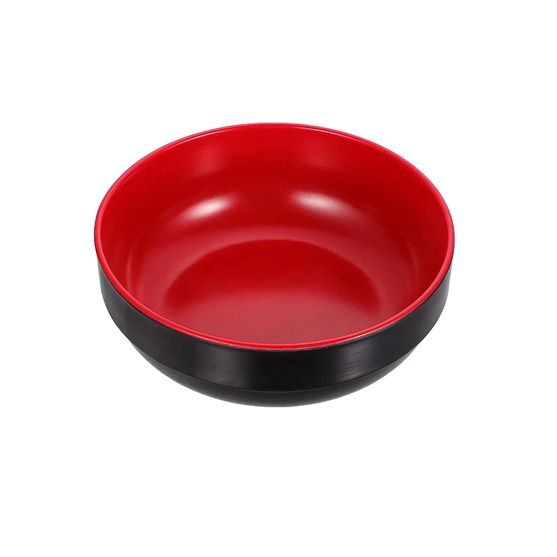 Red and Black Japanese Tableware Dishes Melamine Dinner Plates and ...