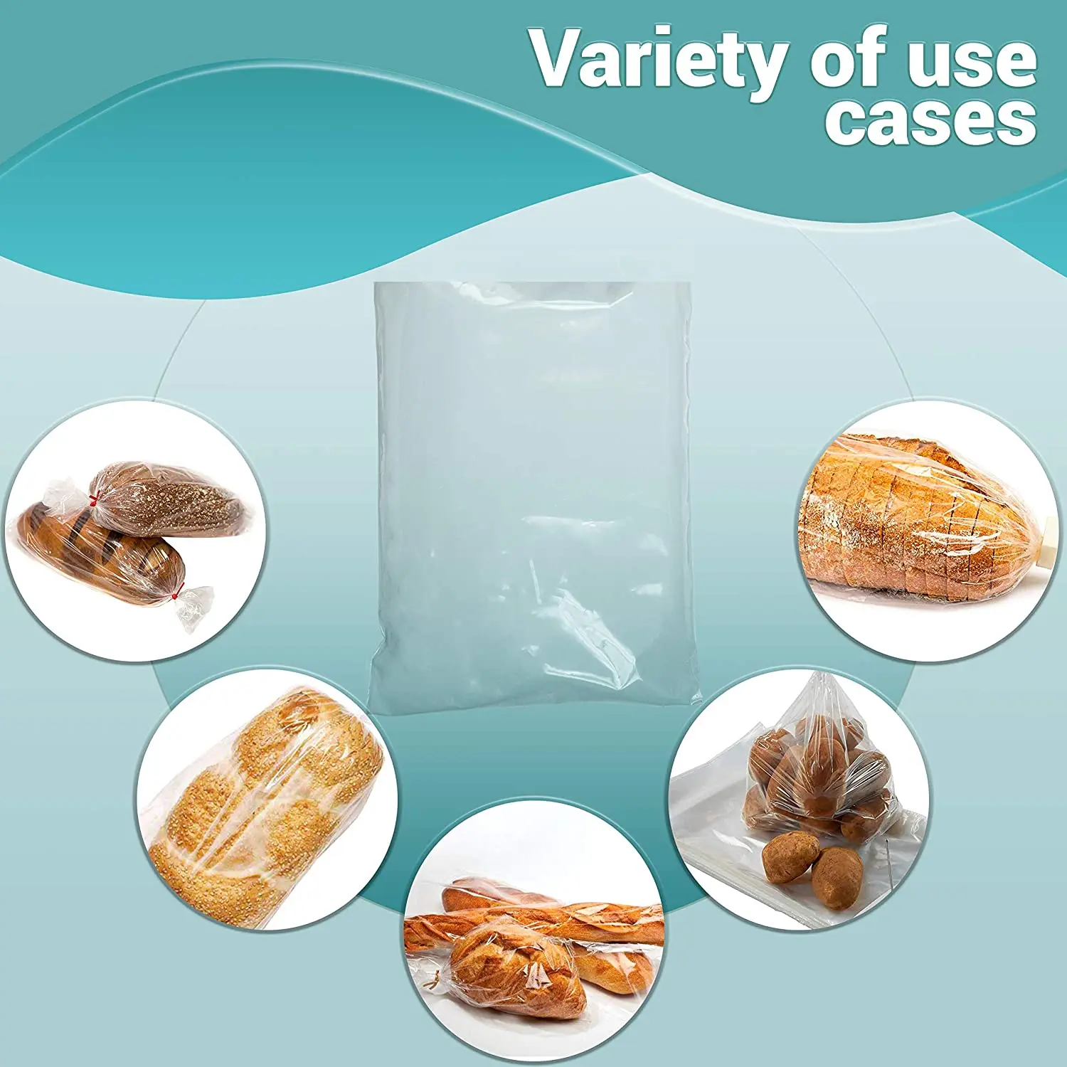 Custom Size Transparent Side Gusset Food Packaging Flat Open Clear Poly ...