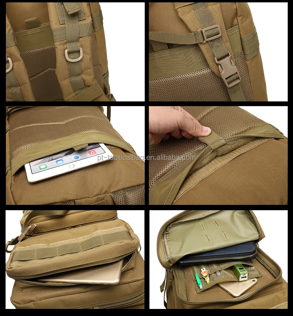 600d Nylon Molle Combat Outdoor Backpack Waterproof Travel Hiking ...