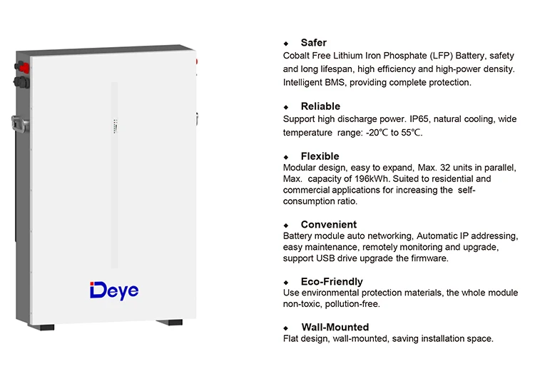 Deye Rw-m6.1 Wall Mounted Ip65 Deye Rw-m6.1 Lv Wall Mounted Ess Lifepo4 ...