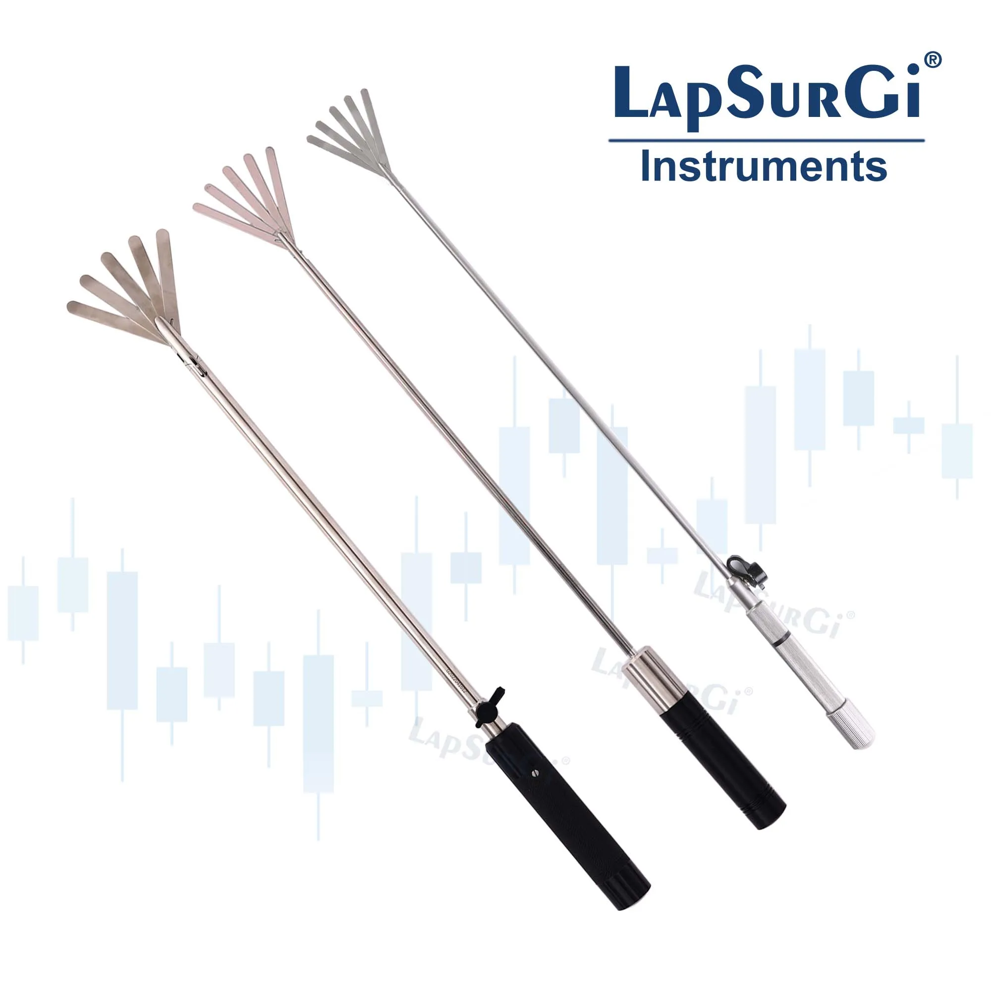 Medical Laparoscopic Articulating Fan Shaped Retractor With 5/10mm Five ...