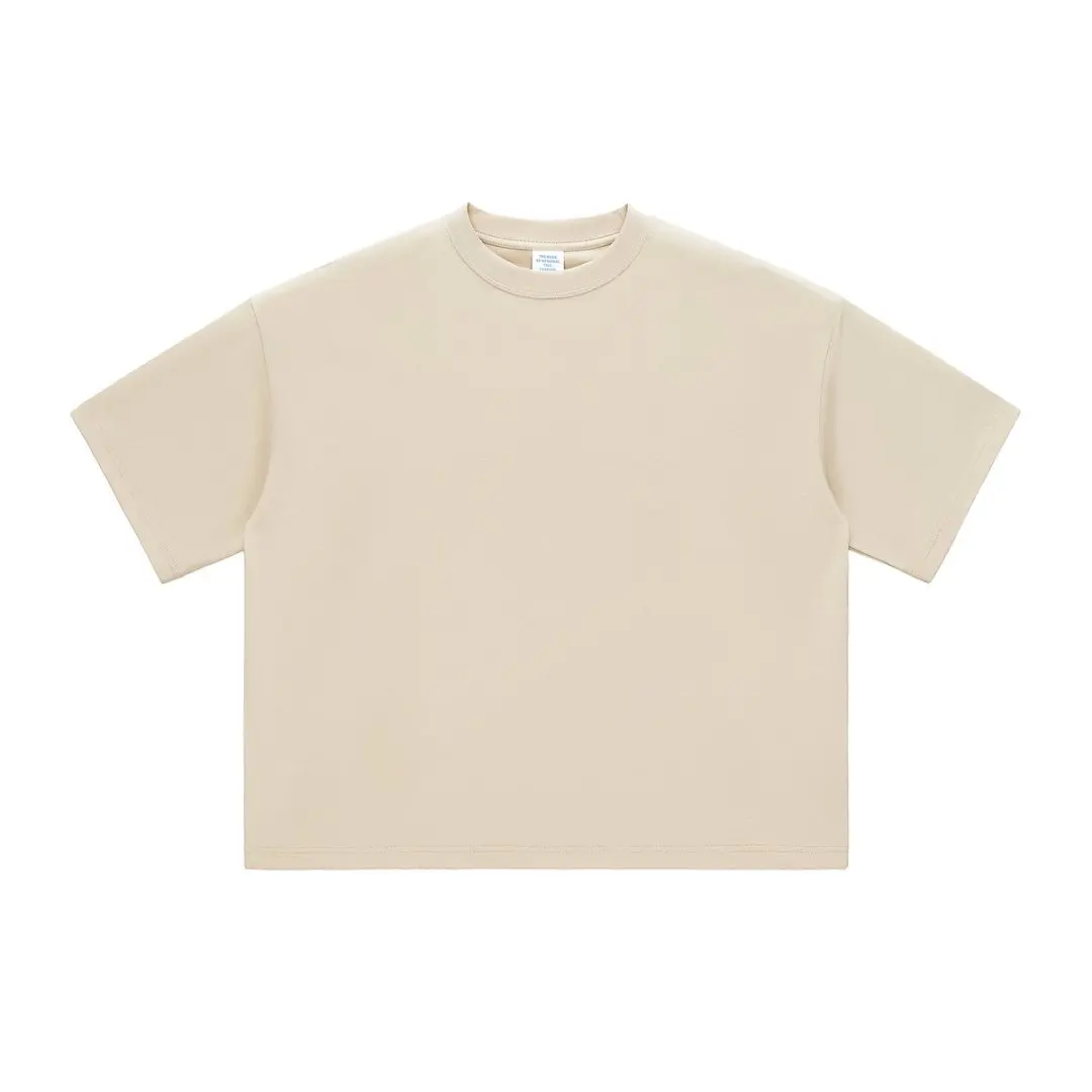 100% Cotton Boxy Washed Crop T-shirts Custom Blank for Men's Streetwear Oversize Heavyweight ...