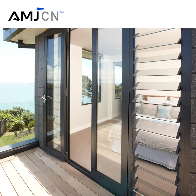 AMJ Custom Modern Blade Plantation Shutters Hot Sale Louvers Windows ...