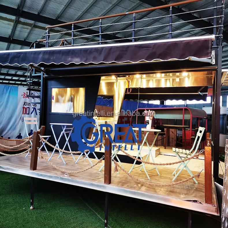 Double Decker Food Truck - Two Storey Bar & Cafe Mobile