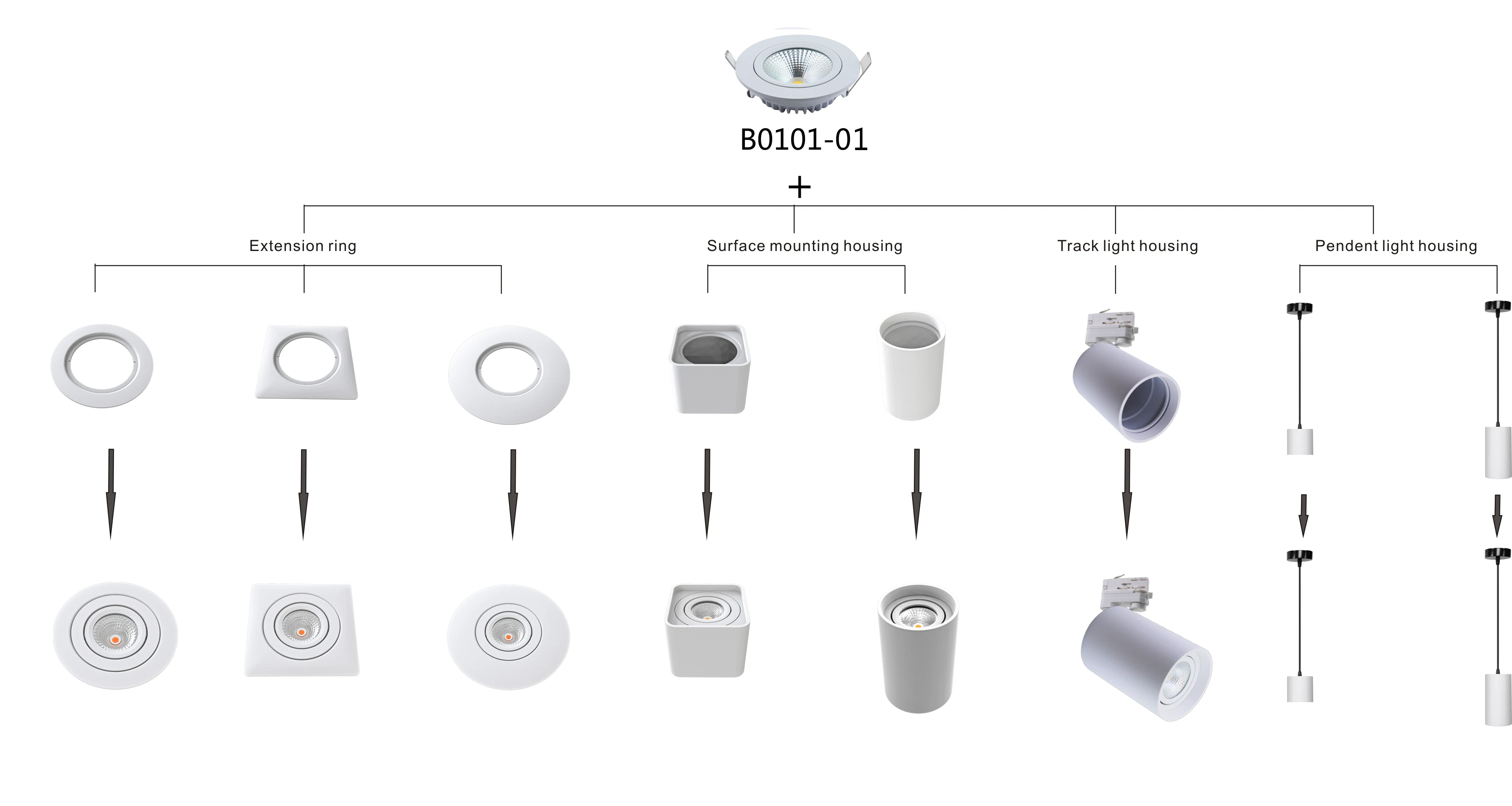 BERDIS LED Ceiling Spot Lights - High-End DALI Dim to Warm