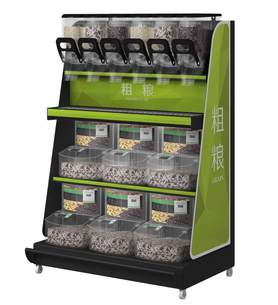 Peralatan Toko Rak Tampilan Permen Curah Supermarket Dengan Kotak ...