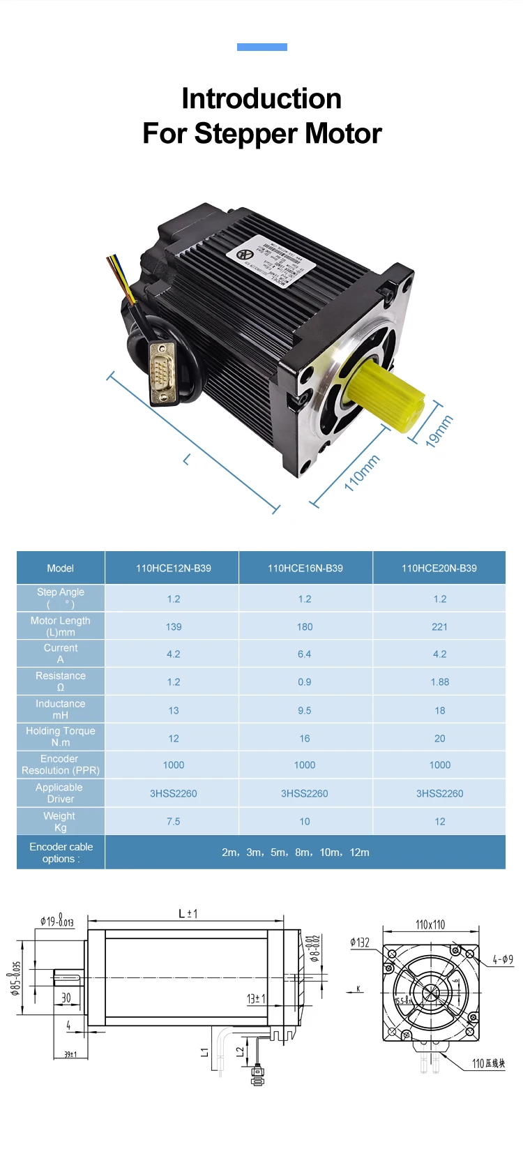 Nema42 Stepper Motor with Encoder - Precision & Reliability