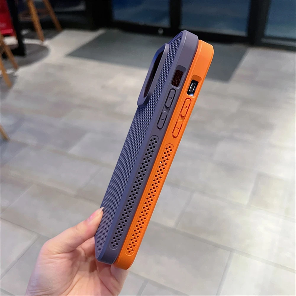 Mesh Honeycomb Slim Heat Dissipation Cooling Magnetic Phone Shell for ...