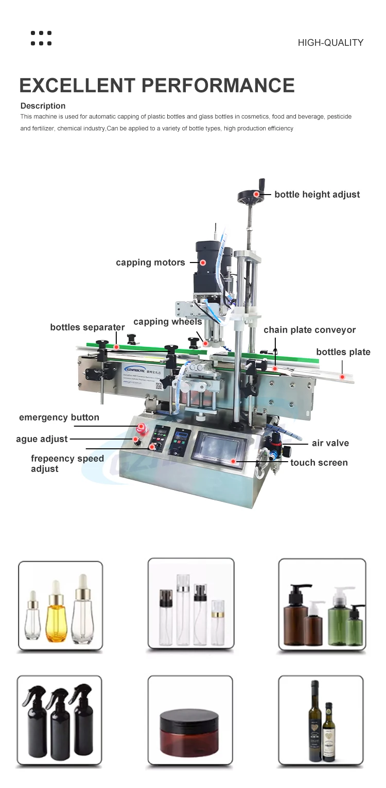 Pneumatic Tabletop Automatic Glass Bottle Cap Cork Press Machine Jar ...