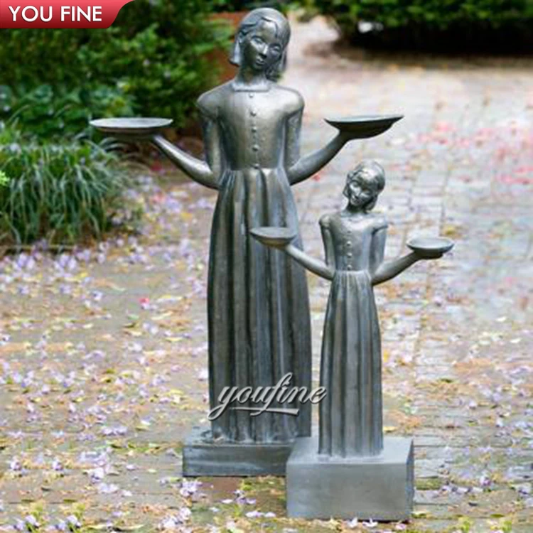 Outdoor Garden Decorative Life Size Copper Lady Statue